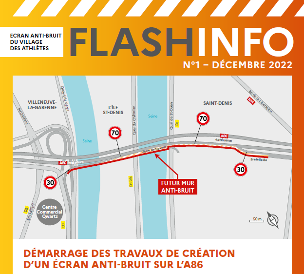 Mur anti-bruit sur l’A86 : top départ pour les travaux – L’ile Saint Denis