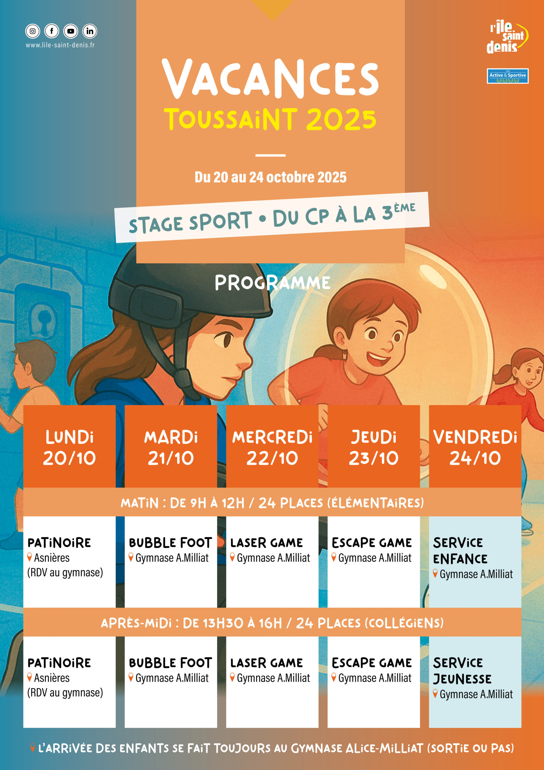 Vacances de la Toussaint : la Maison des Sports prépare un programme ...